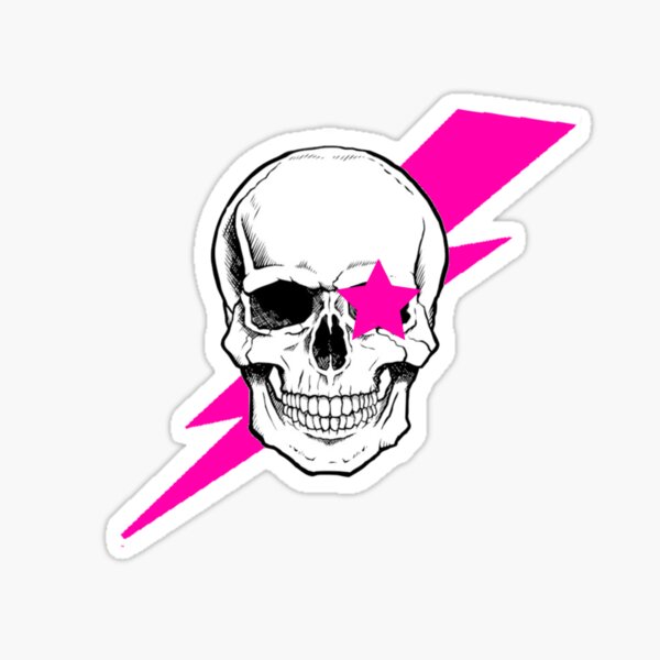 Lightning Skull Stickers | Redbubble