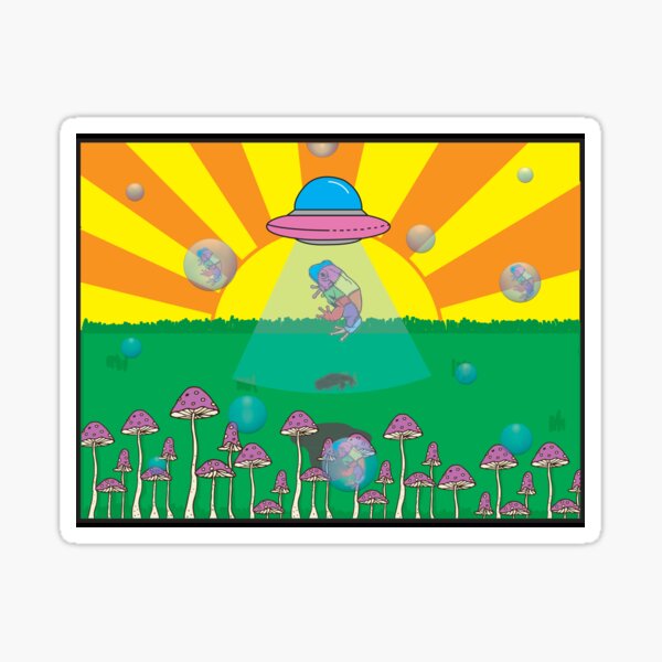 "Trippy Space Toad" Sticker by cassgraphics | Redbubble
