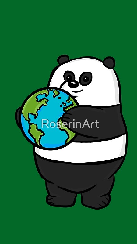 "Earth Day Panda Bear" by RoserinArt | Redbubble