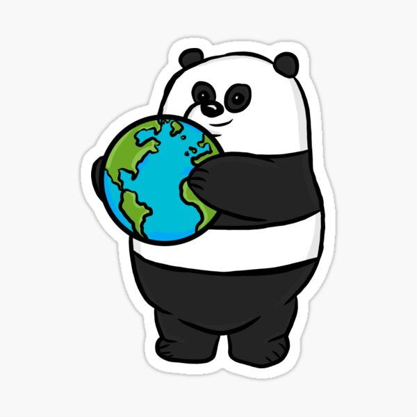 "Earth Day Panda Bear" Sticker for Sale by RoserinArt | Redbubble