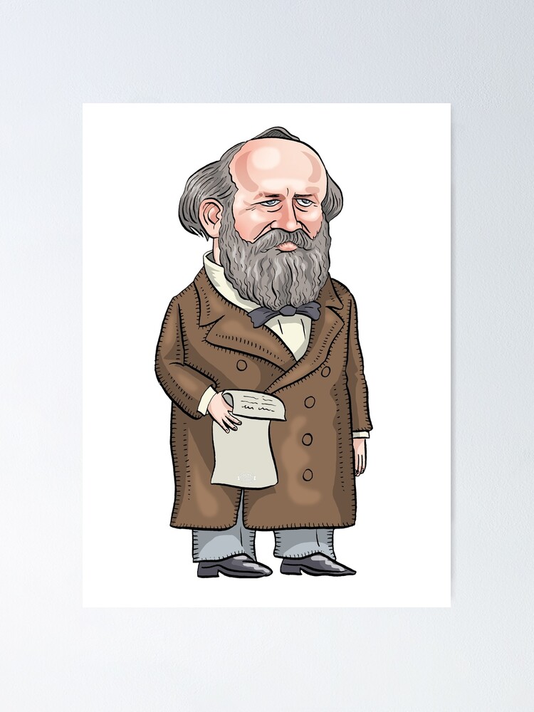 "President James Garfield" Poster for Sale by MacKaycartoons | Redbubble