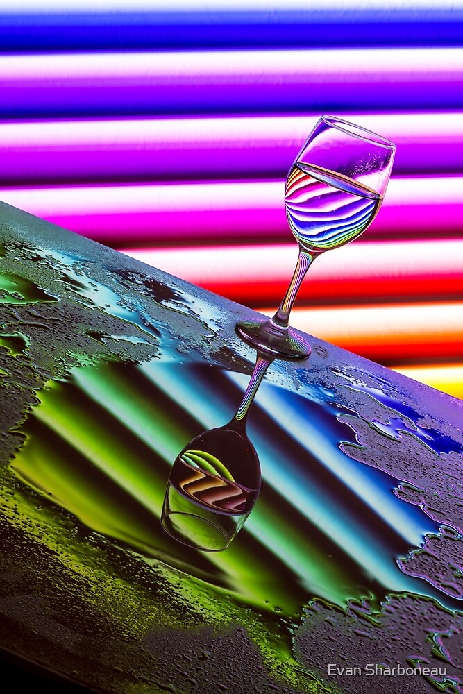 "Vibrant Rainbow Colored Alcoholic Beverage on Bar" by Evan Sharboneau ...