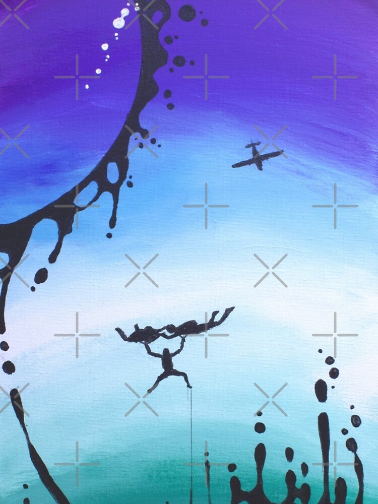 "Hybrid Skydive Formation Abstract Painting - Fly Free Series #9 ...