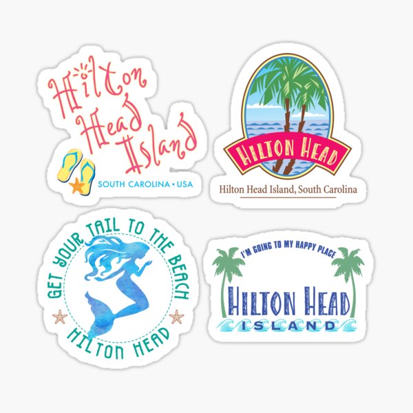 "Hilton Head Island Sticker Set" Sticker for Sale by Futurebeachbum ...
