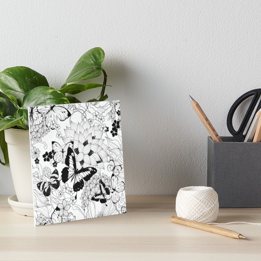 "Flutterbys - Color and wear your art" Art Board Print by Jrsterusa1 ...