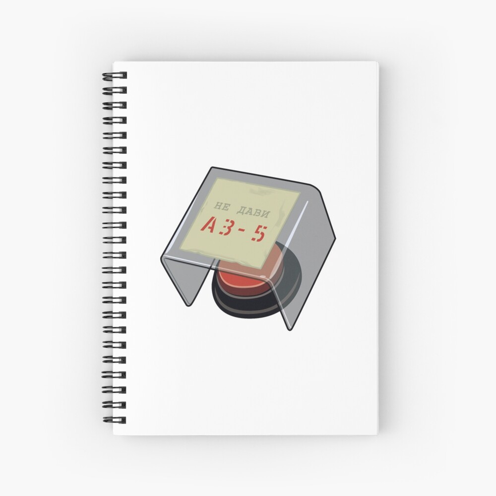 "AZ-5 Button ─ 'Chernobyl' Fan Art" Spiral Notebook by thedrumstick ...