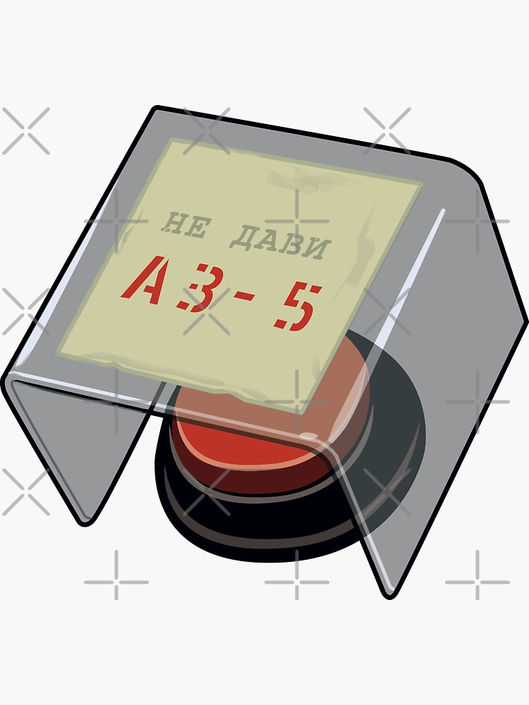 "AZ-5 Button ─ "Tschernobyl" Fan Art" Sticker von thedrumstick | Redbubble