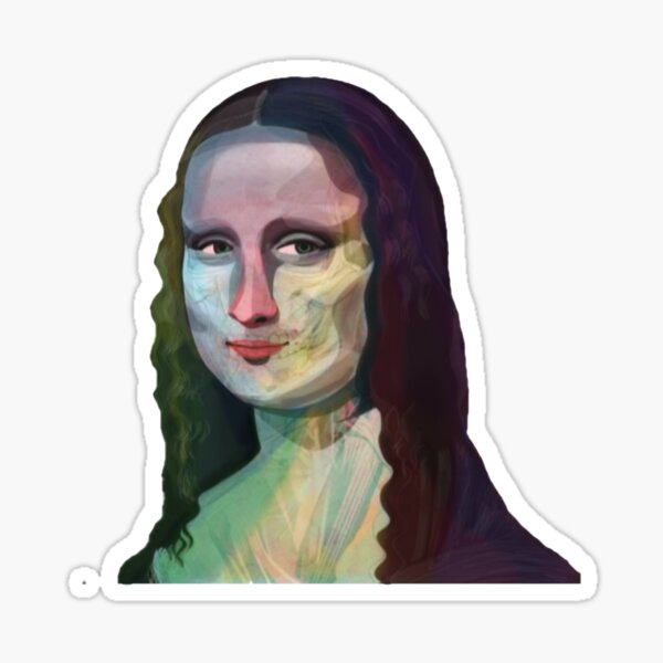 "Colorful Mona Lisa sticker" Sticker for Sale by Annab4614 | Redbubble
