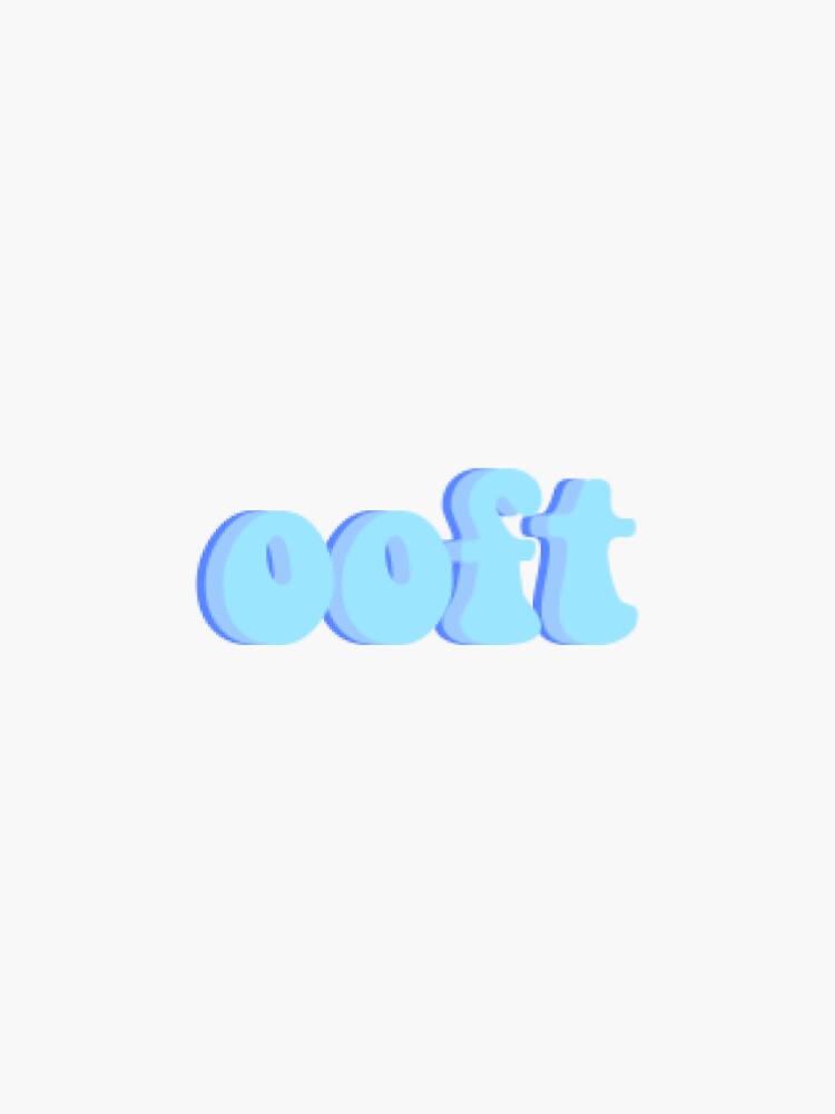 "ooft blue" Sticker by mhj5503 | Redbubble