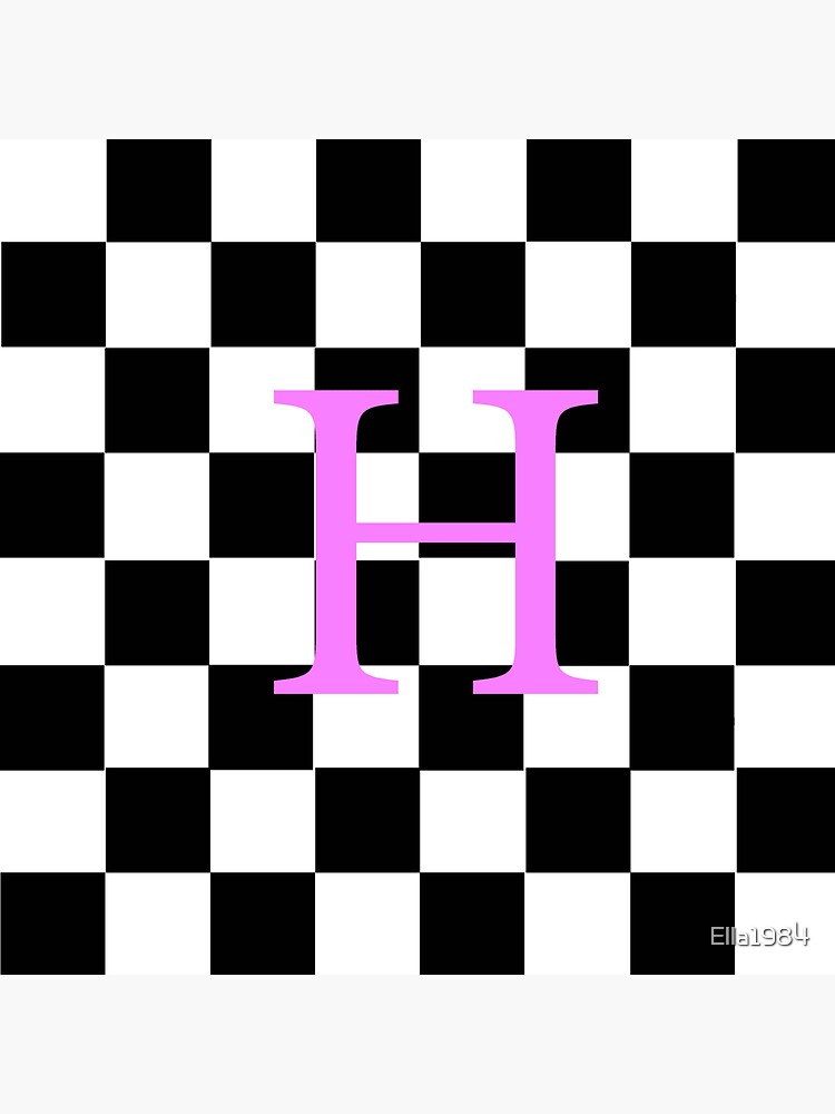 "Checkered letter H Plaid checkerboard pattern" Sticker for Sale by ...