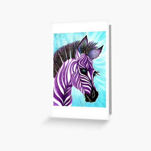 "Purple Baby Zebra - Purple Zebra Stripes" Greeting Card for Sale by ...