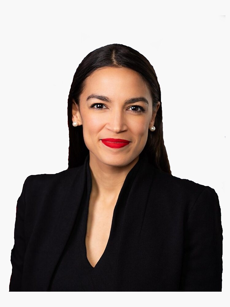 "Alexandria Ocasio-Cortez (AOC) Transparent Sticker" Sticker for Sale ...