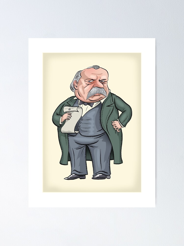 "President Grover Cleveland" Poster for Sale by MacKaycartoons | Redbubble
