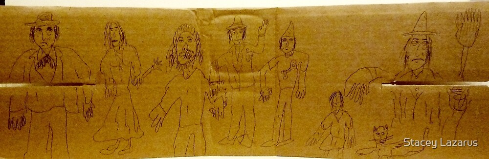 "Sorcery 101, drawing on cardboard" by Stacey Lazarus | Redbubble
