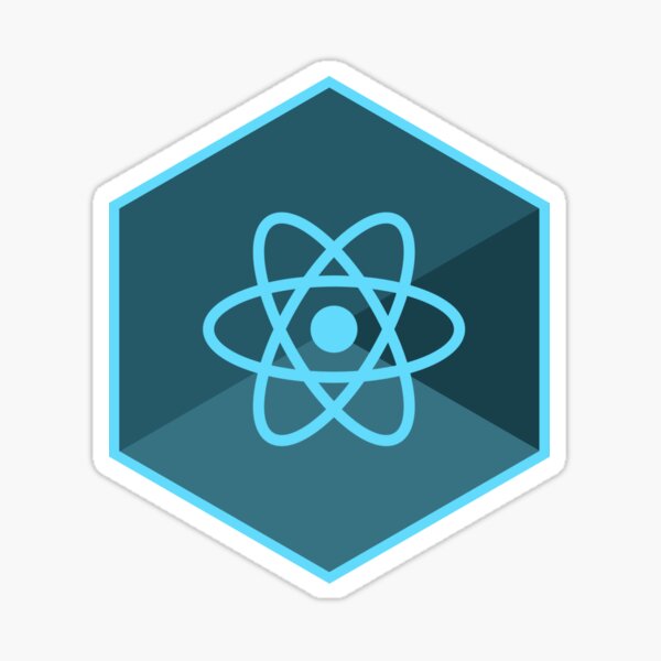 React Hexagonal Reactions Sticker For Sale By Yourgeekside Redbubble 