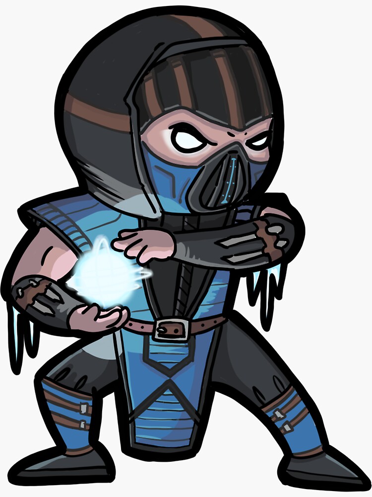 "Sub-Zero from Mortal Kombat" Sticker by Pandaslug | Redbubble
