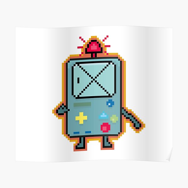 "Adventure Time BMO Pixel Art - Alarm" Poster by au70correct | Redbubble