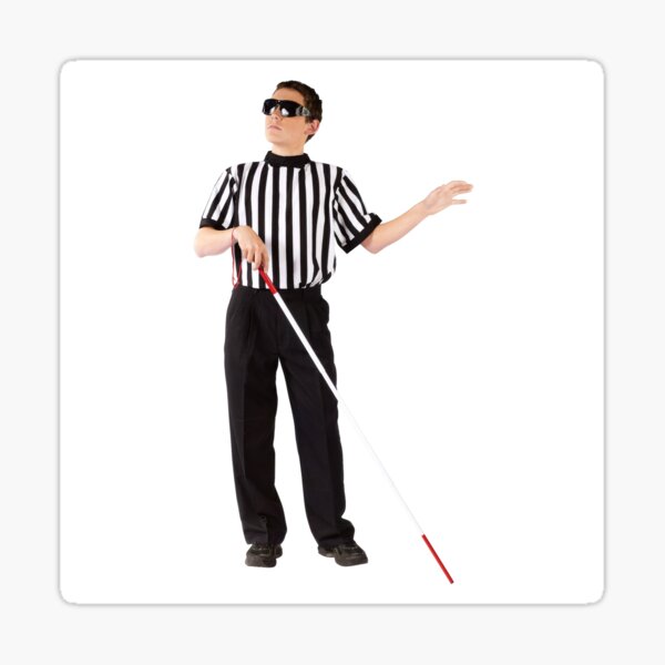 "blind football referee" Sticker for Sale by Saboteur97 | Redbubble