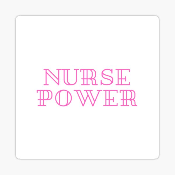 "Nurse Power" Sticker by Wolkensammler | Redbubble