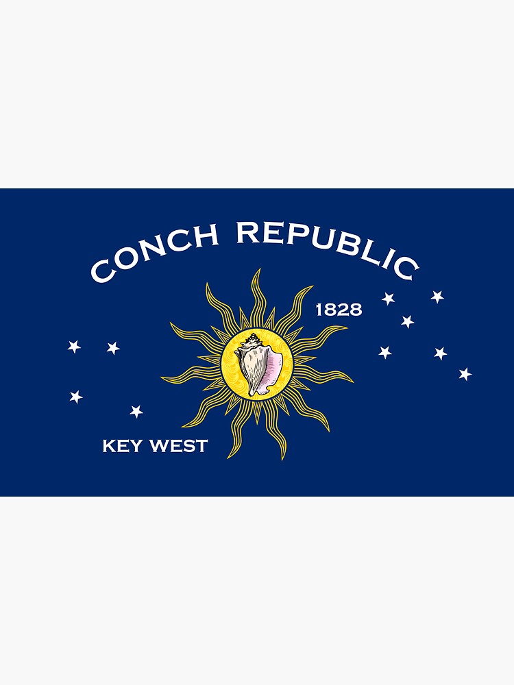 "Conch Republic Flag Key West Florida" Sticker for Sale by ArgosDesigns ...