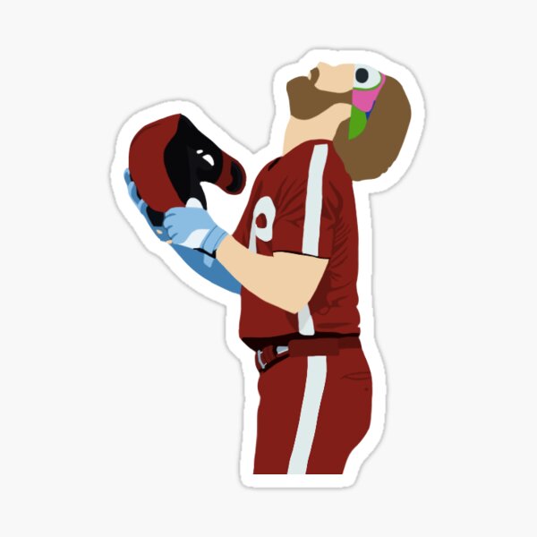 "bryce harper 1979 maroon retro" Sticker for Sale by emorel | Redbubble