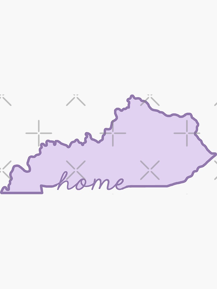 "Kentucky Home State Outline Purple" Sticker for Sale by jamiemaher15 ...