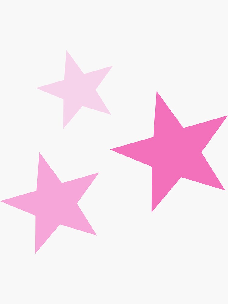 "Pink Star Set " Sticker for Sale by madelinebb | Redbubble