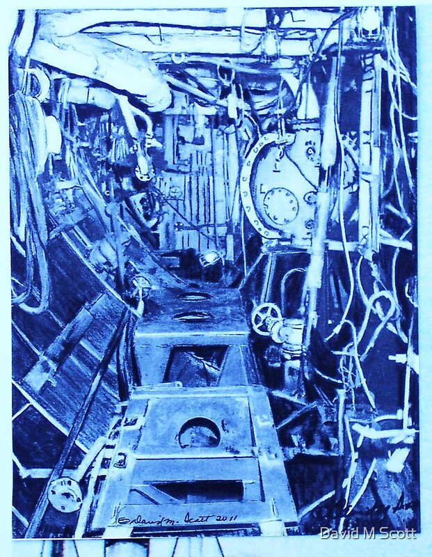 "The Engine Room of a Gearing Class Destroyer" by David M Scott | Redbubble