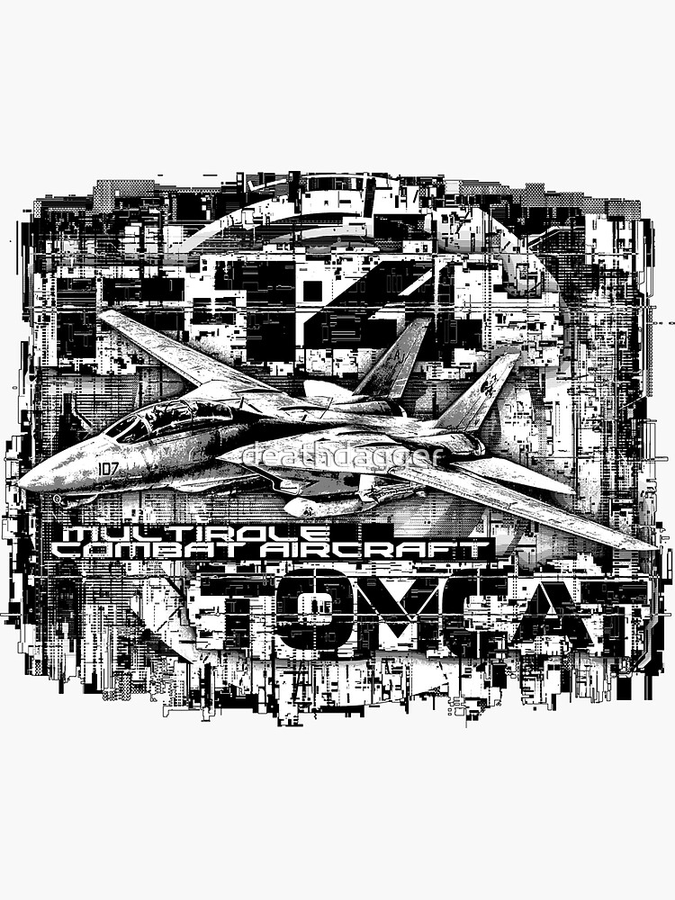 "F-14 Tomcat" Sticker by deathdagger | Redbubble