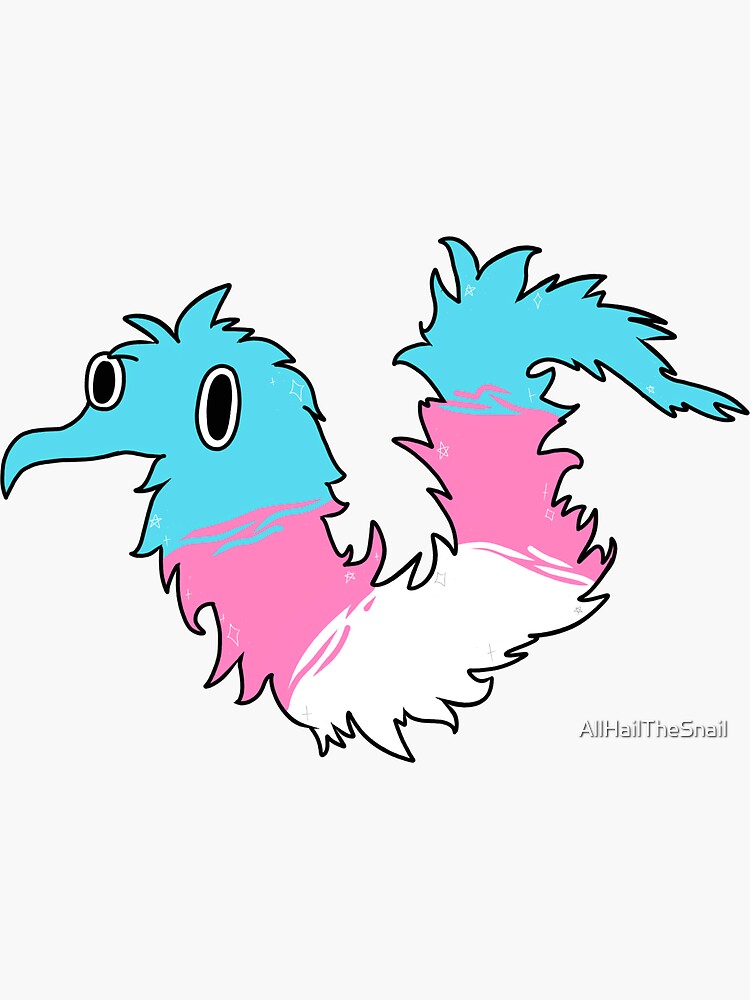 "A Trans Worm On A String" Sticker for Sale by AllHailTheSnail | Redbubble
