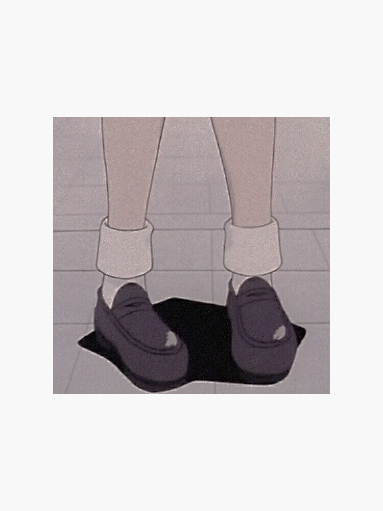 "~ school girl shoes ~" Sticker for Sale by purplekoala7 | Redbubble