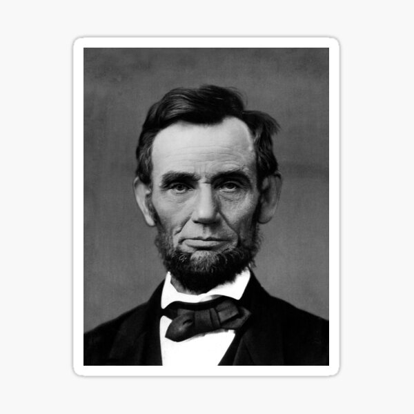 "President Abraham Lincoln " Sticker for Sale by BritishYank | Redbubble