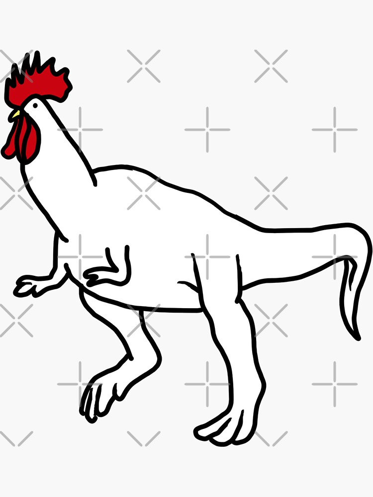 "chickenosaurus" Sticker by Letissiando | Redbubble