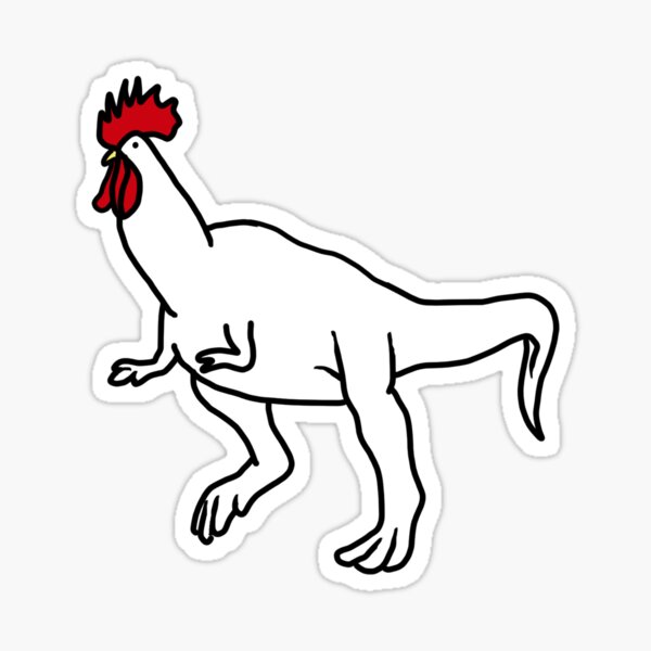"chickenosaurus" Sticker by Letissiando | Redbubble