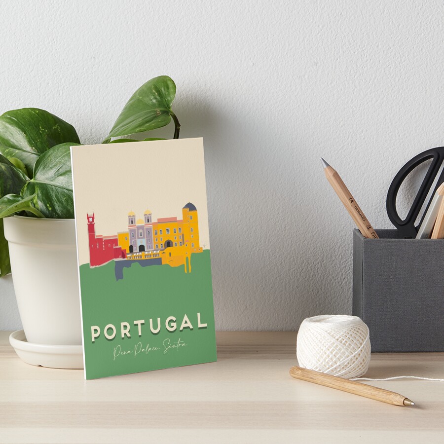 "Pena Palace, Sintra, Portugal Travel Poster" Art Board Print for Sale ...