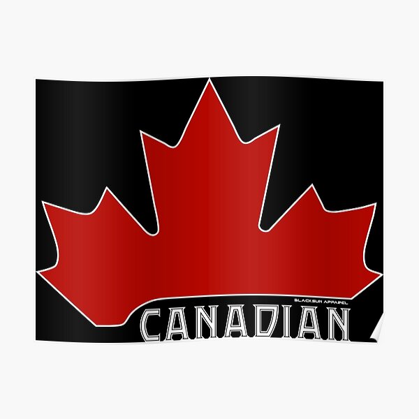 "Canadian Flag ( Red & White )" Poster for Sale by BLACKSUN-SHOP ...