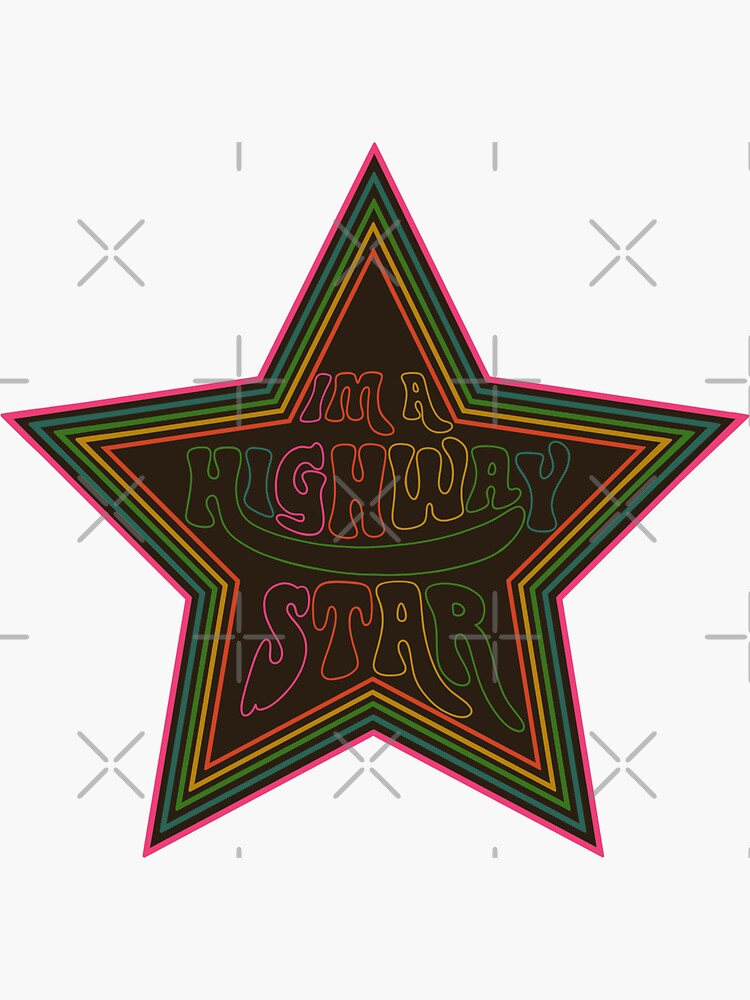 "Highway star" Sticker by MissPennyLane | Redbubble