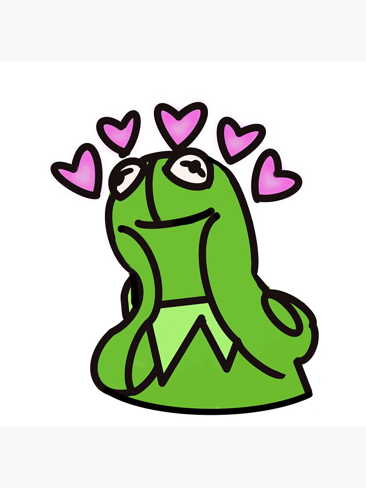 "Kermit Sticker" Sticker for Sale by chloebowers | Redbubble