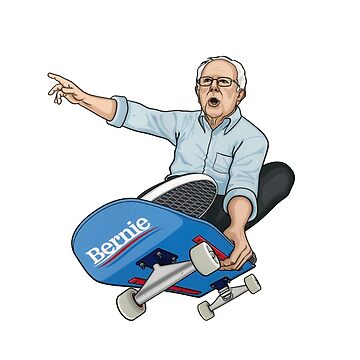 "Skater Bernie" Sticker for Sale by StickerMuppet | Redbubble