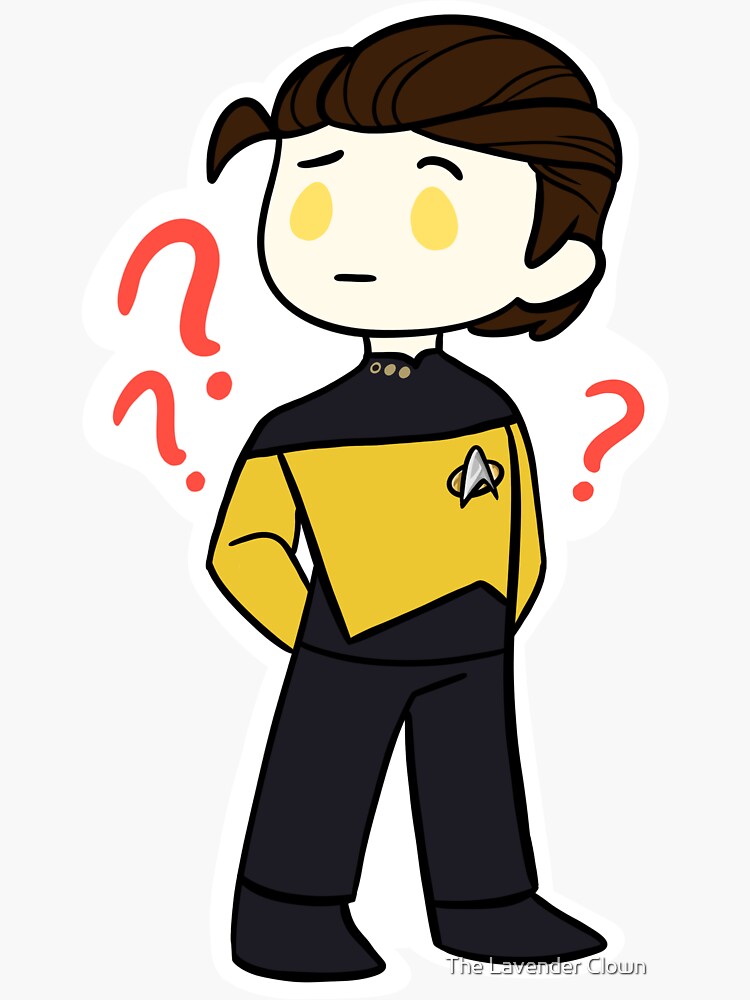 "Lt. Commander Data Sticker" Sticker by LavenderCream | Redbubble