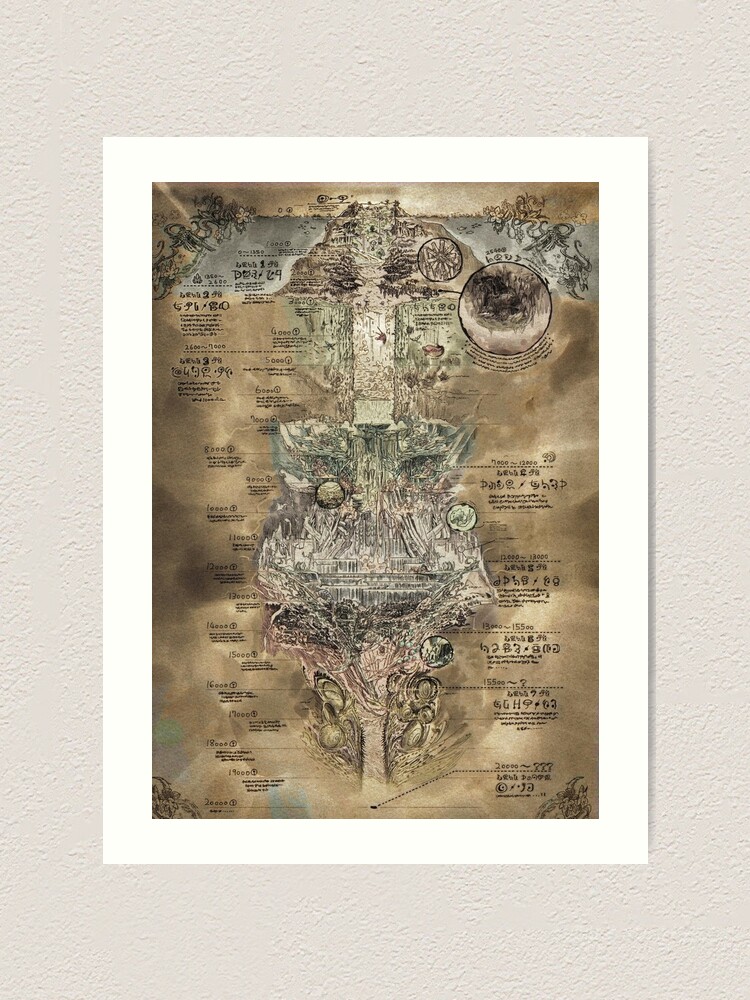 "Made in Abyss map for personal use" Art Print for Sale by ...