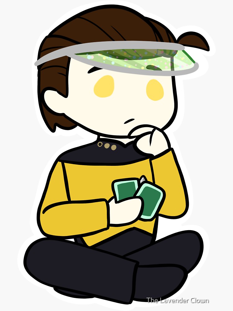 "Lt. Commander Data, Poker" Sticker for Sale by LavenderCream | Redbubble