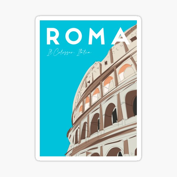 "Rome, Italy Colosseum / Roma Il Colosseo, Italia Travel Poster ...