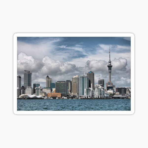 "Auckland Skyline with Sky Tower" Sticker for Sale by cullodenmist ...