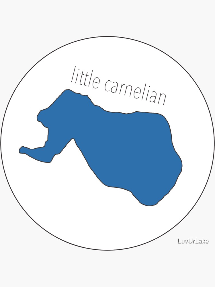 "Little Carnelian Lake" Sticker for Sale by LuvUrLake | Redbubble