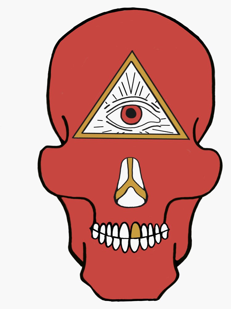 "skull with gold tooth " Sticker by jazmatazz | Redbubble