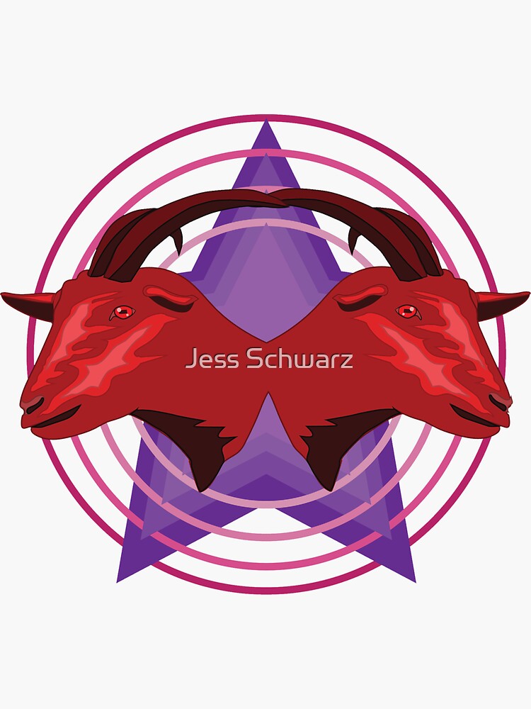 "Two-Headed Goat." Sticker for Sale by binarybee0 | Redbubble