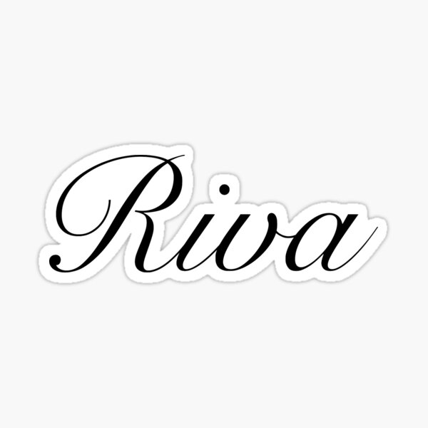 "Riva - rare girl names" Sticker for Sale by TeganLB | Redbubble