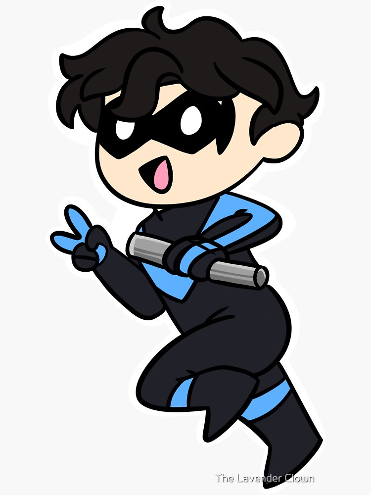 "Nightwing, Dick Grayson, Sticker" Sticker for Sale by LavenderCream ...