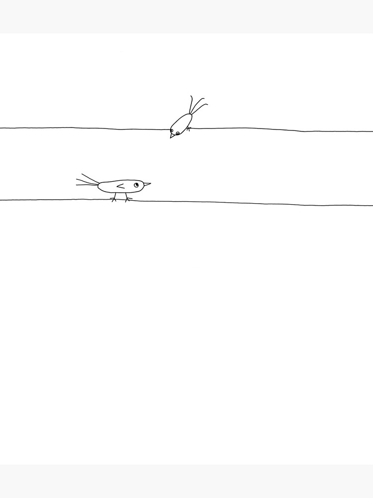 "Hello There -- birds on wire" Poster for Sale by poppytree | Redbubble